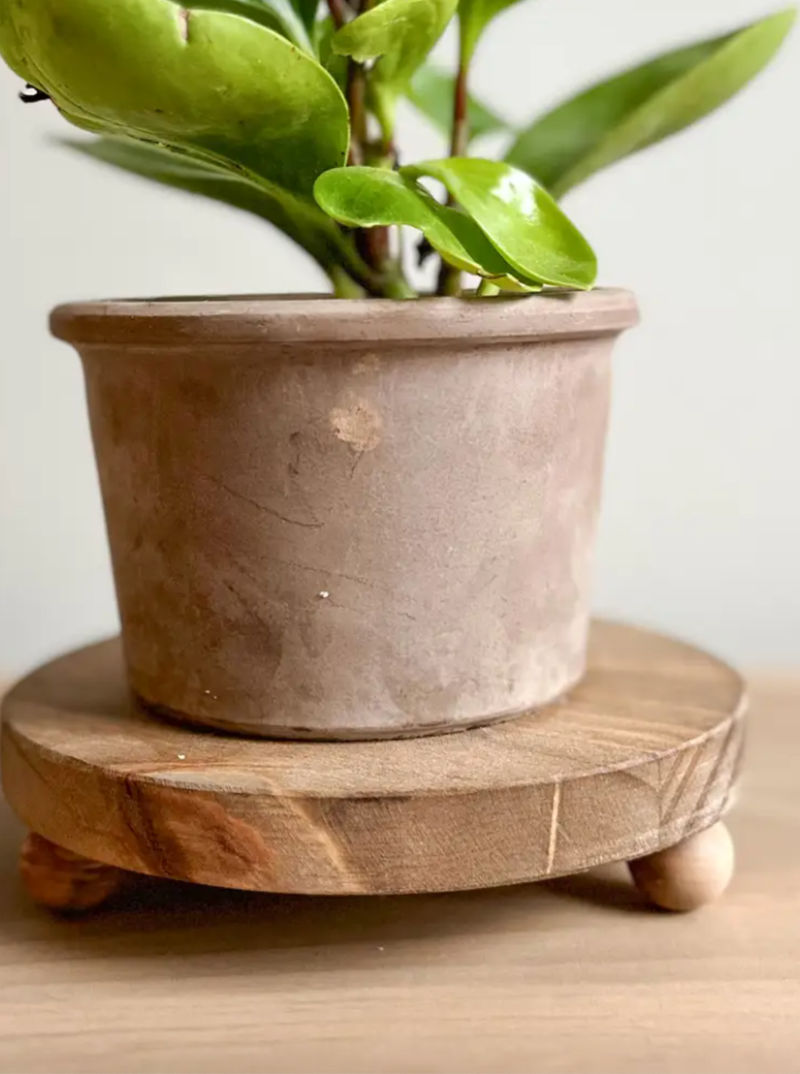 Round Footed Riser – Rustic Wooden Display Stand – House of Jade Home