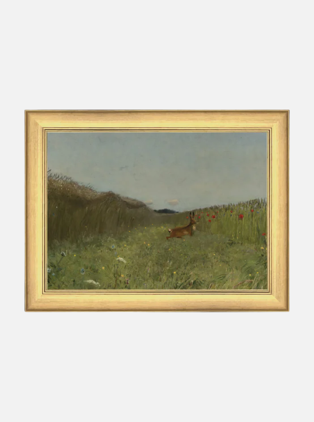 Field Bunny Framed Art | Spring Meadow Bunny Decor – House of Jade Home