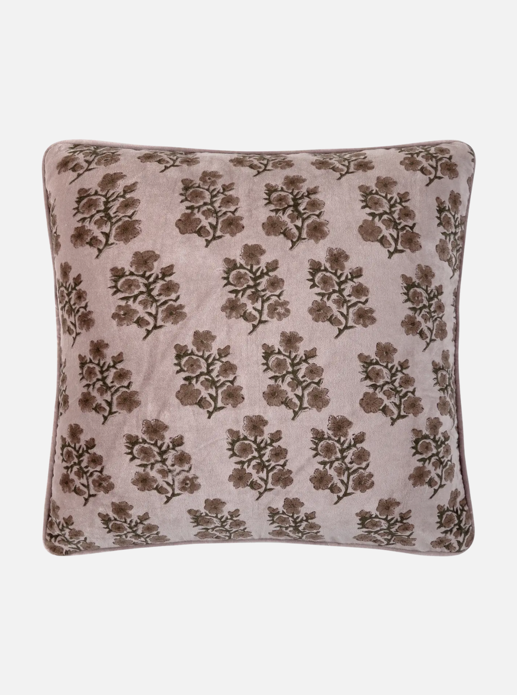 Lilac Block Print Pillow | Floral Accent Pillow – House of Jade Home