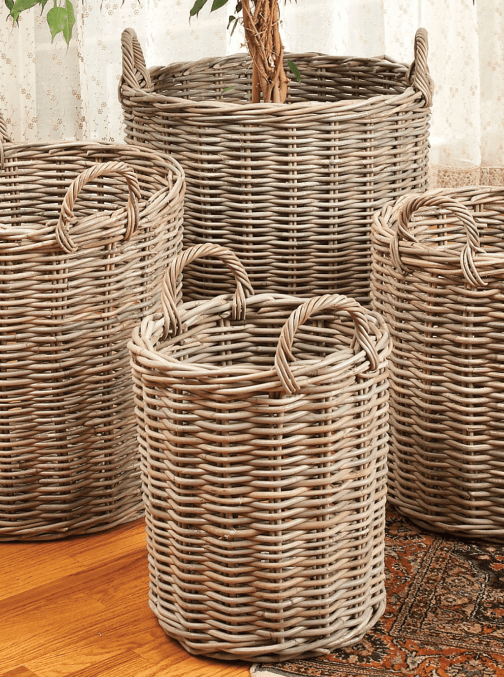 Rattan Round Baskets | Set of 4 – House of Jade Home
