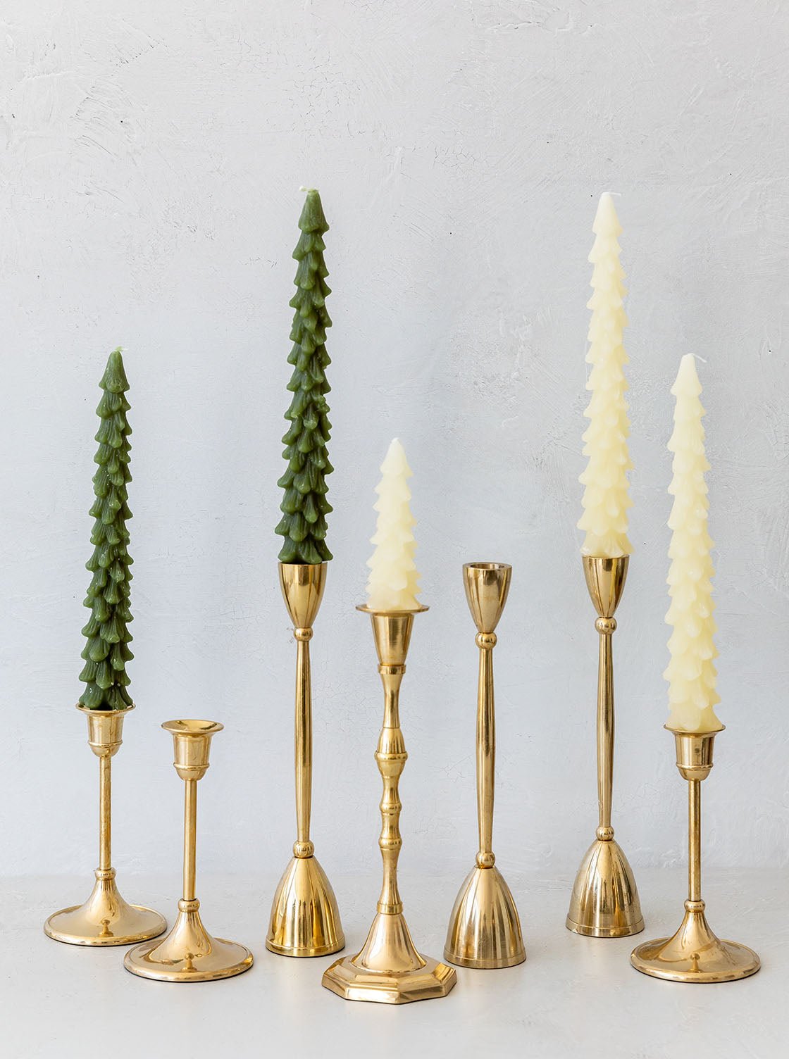 Tree Taper Candles | Festive Holiday Candles with Rustic Charm – House ...